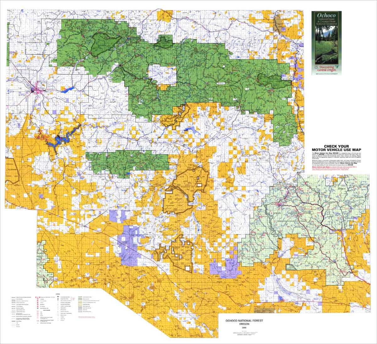 Ochoco National Forest Visitor Map East by US Forest Service R6 Pacific ...