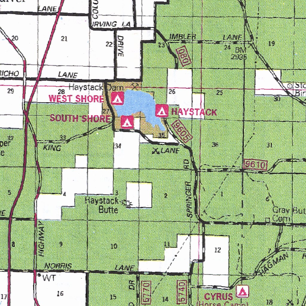 Ochoco National Forest Visitor Map West by US Forest Service R6 Pacific ...