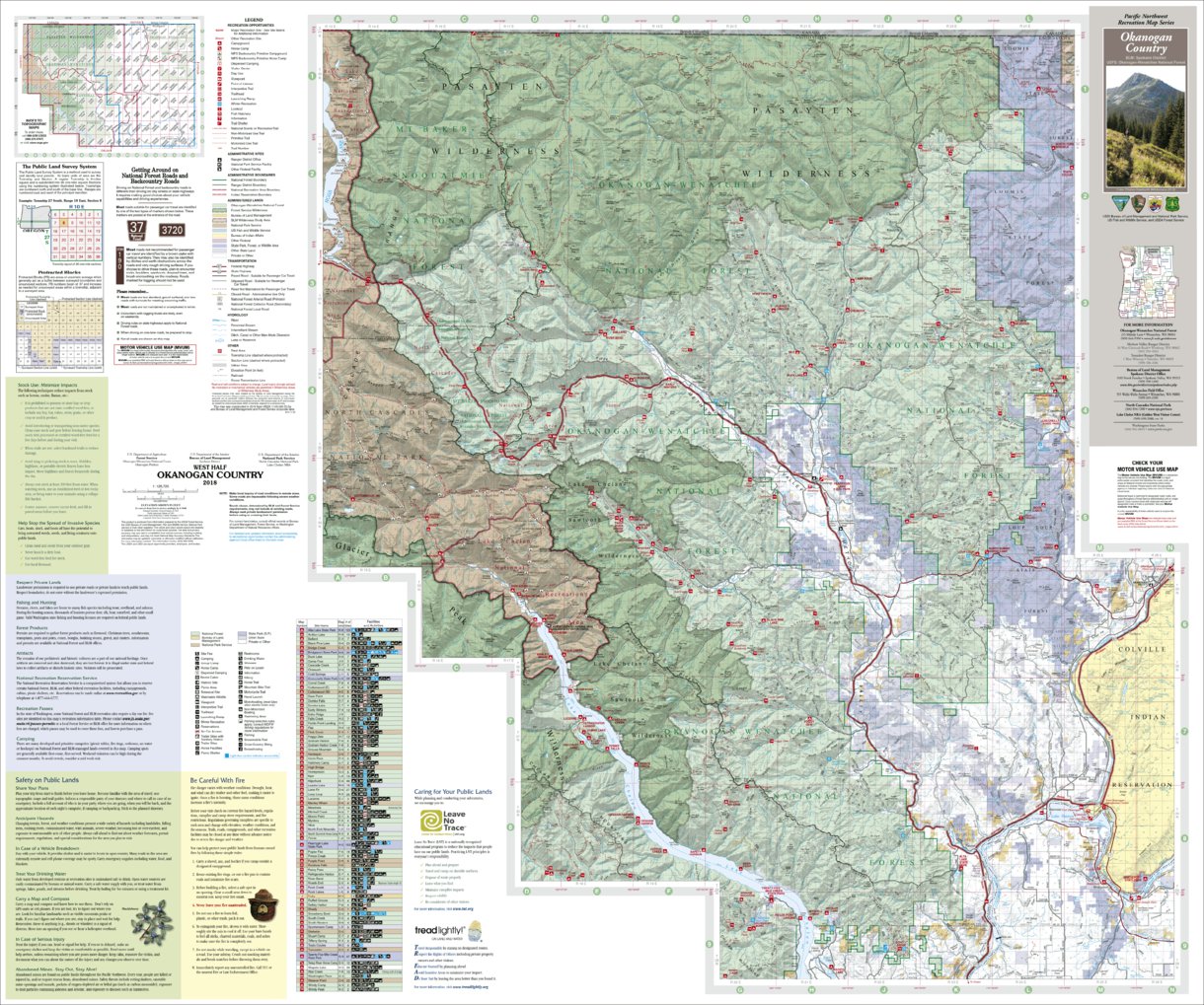 Okanogan Country Recreation Map West by US Forest Service R6 Pacific ...