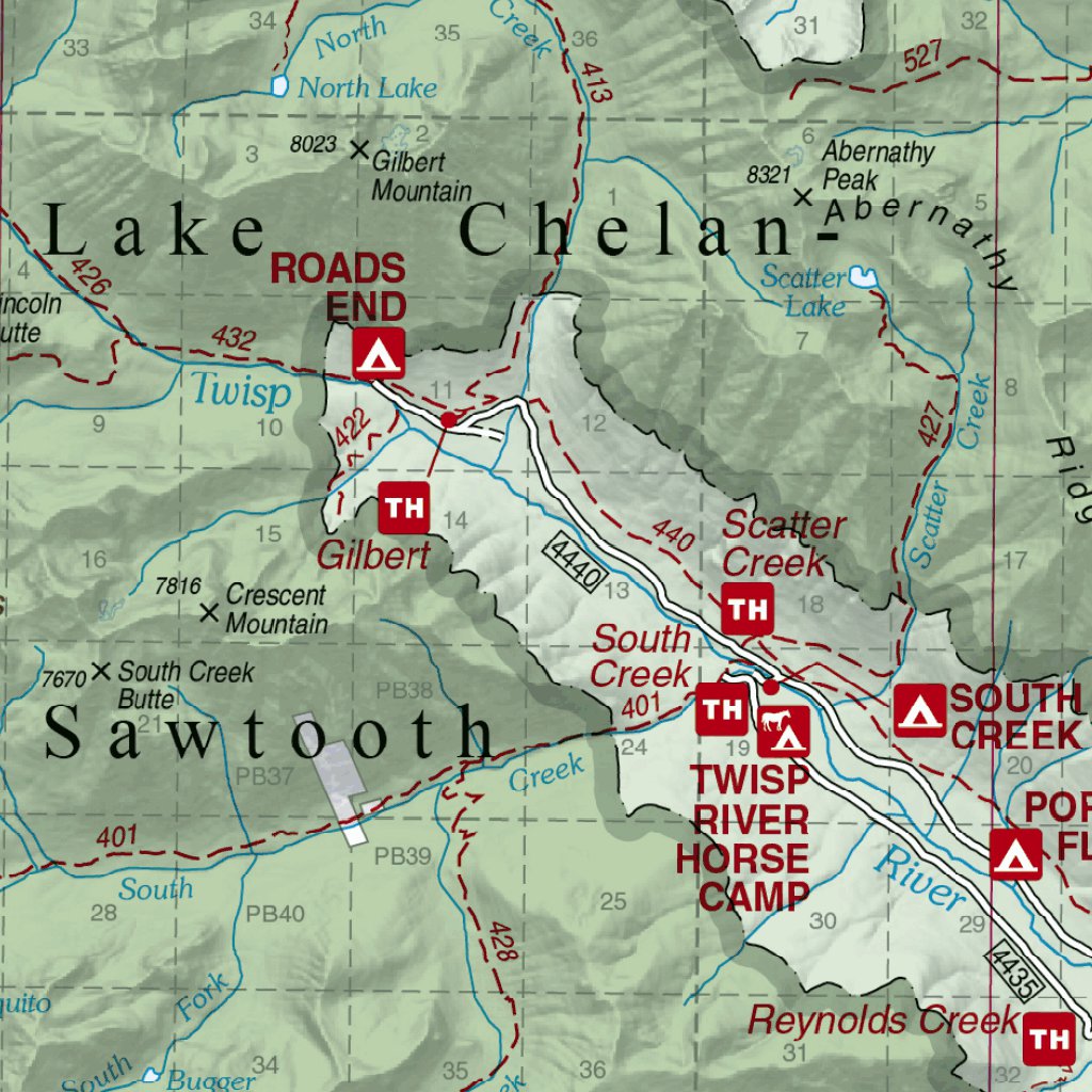 Okanogan Country Recreation Map West by US Forest Service R6 Pacific ...
