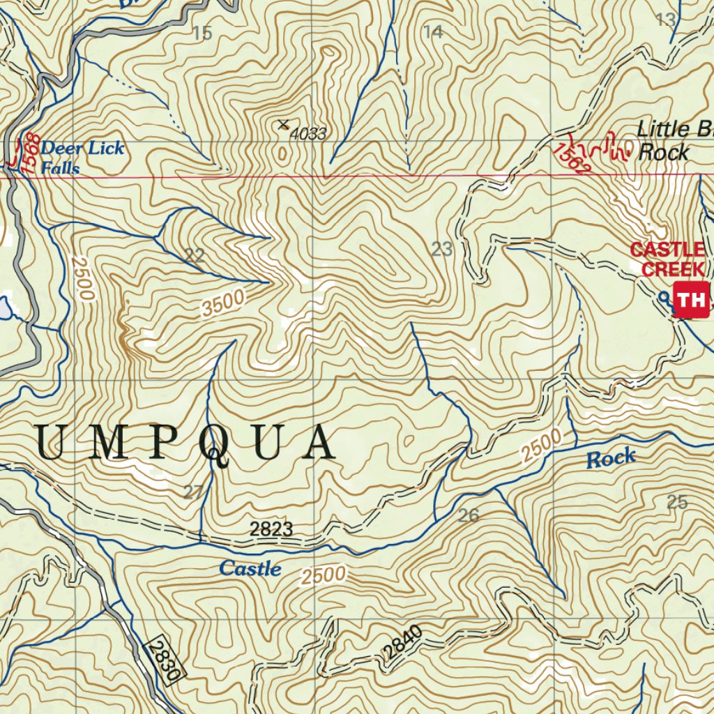 Rogue-Umpqua Divide Wilderness Map by US Forest Service R6 Pacific Northwest Region (WA/OR ...