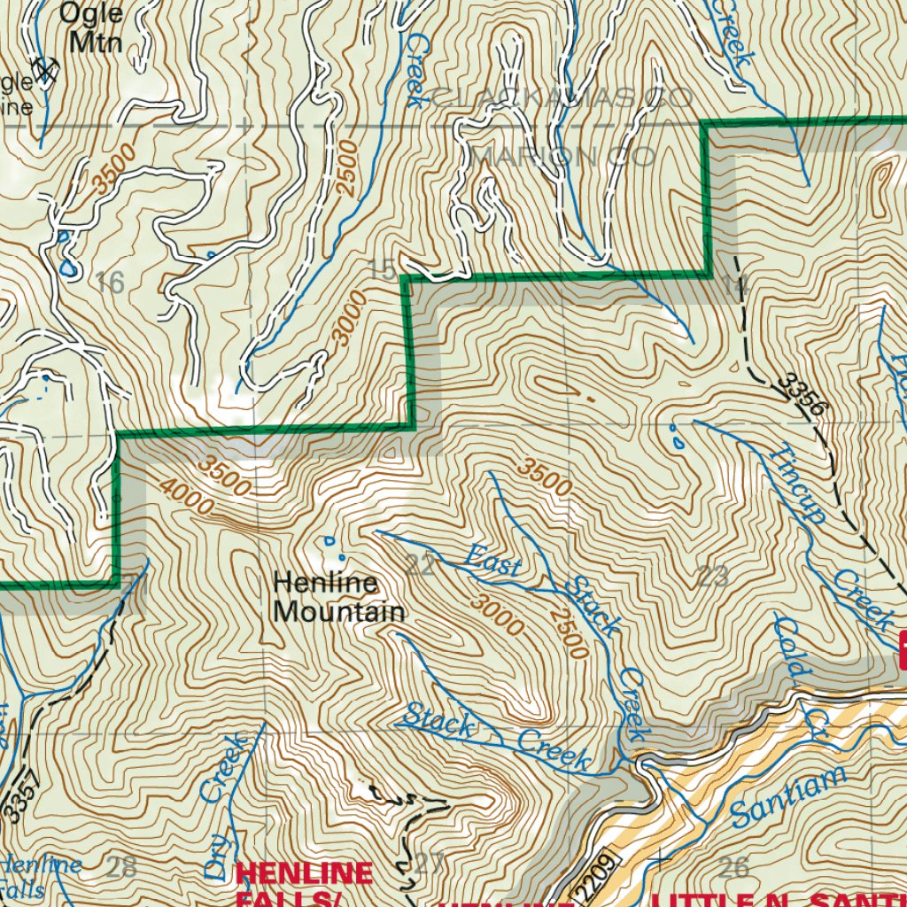 Salmon-Huckleberry, Bull of the Woods, Opal Creek Wilderness Map ...