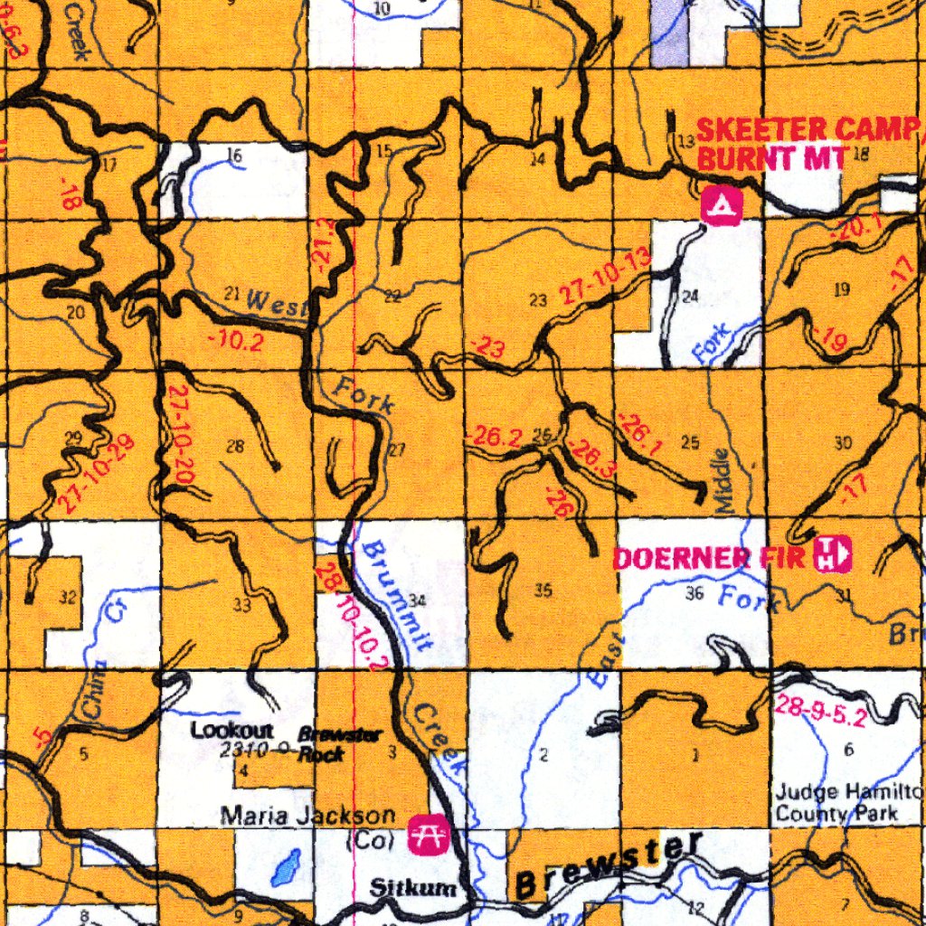 Siskiyou National Forest - Coos Bay District Recreation Map North by US ...