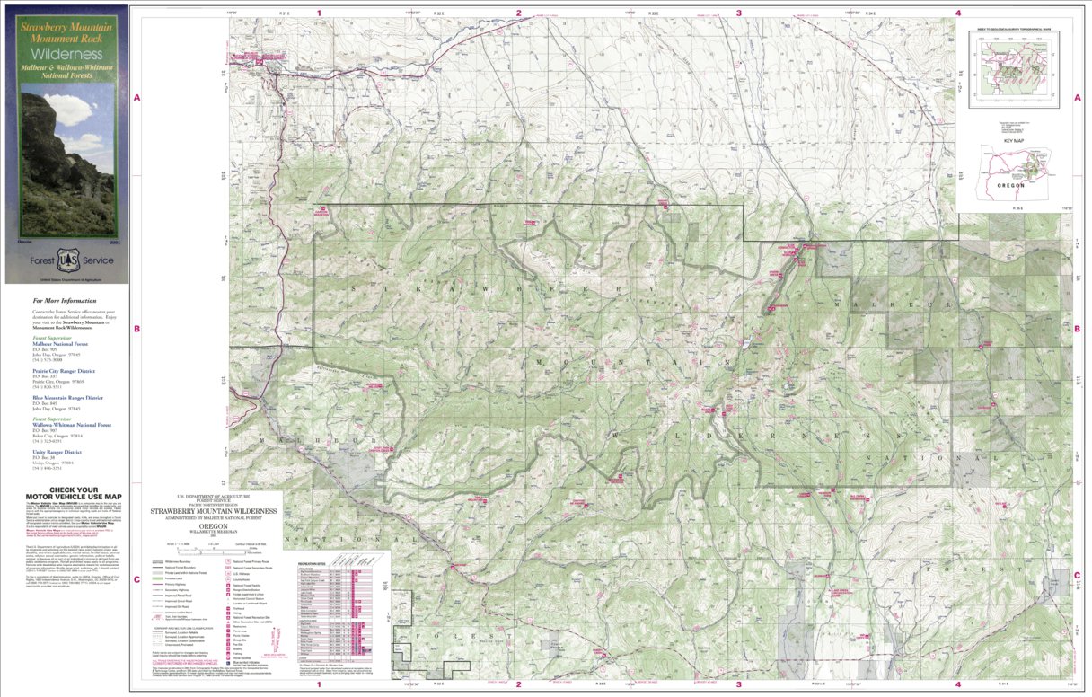 Strawberry Mountain Wilderness Map by US Forest Service R6 Pacific ...