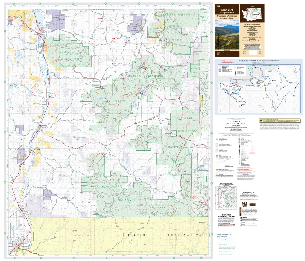 Tonasket Ranger District Map East by US Forest Service R6 Pacific ...