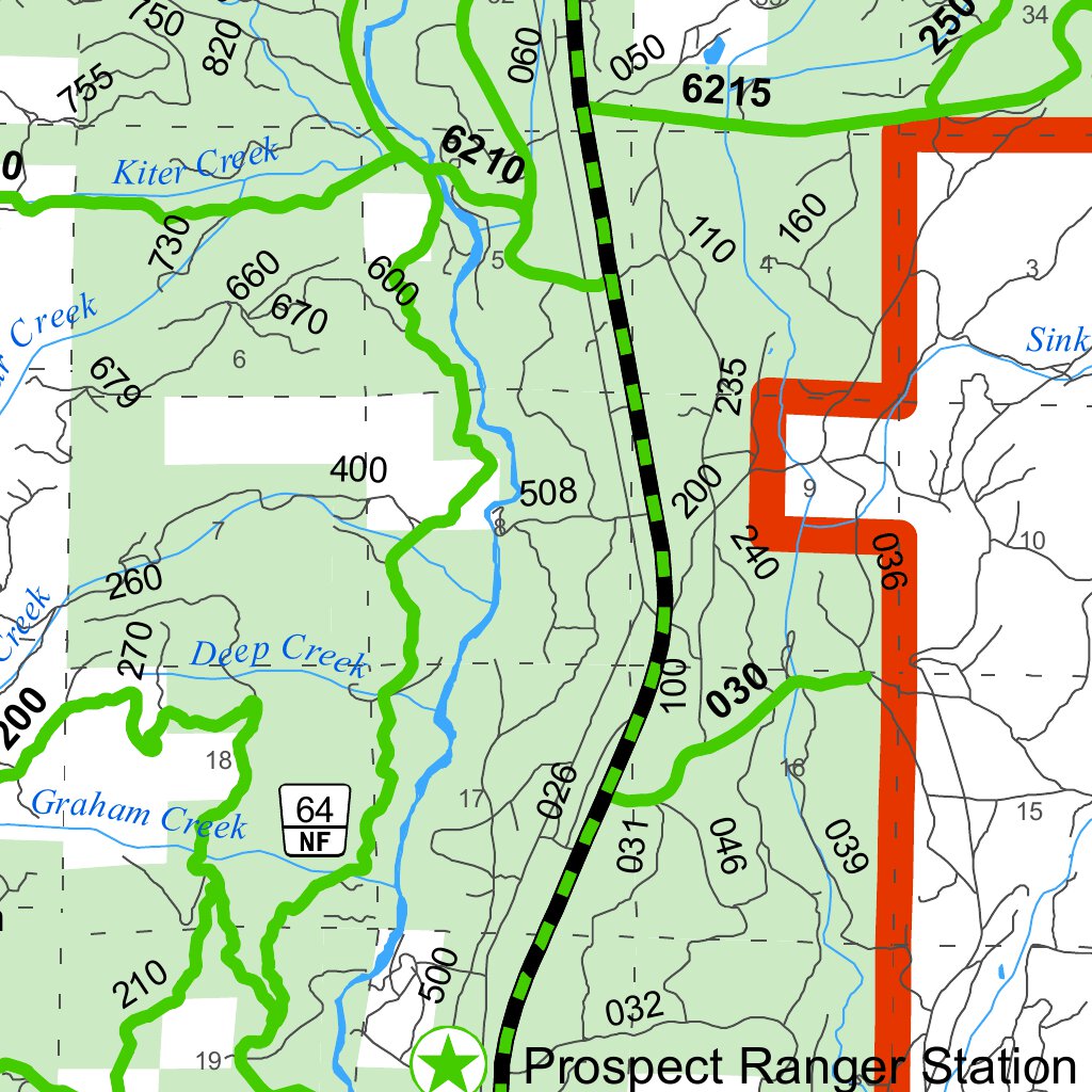 Upper Rogue Cooperative Travel Management Area North Map by US Forest ...