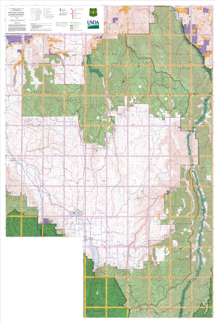 Wallowa Valley Ranger District Map by US Forest Service R6 Pacific ...