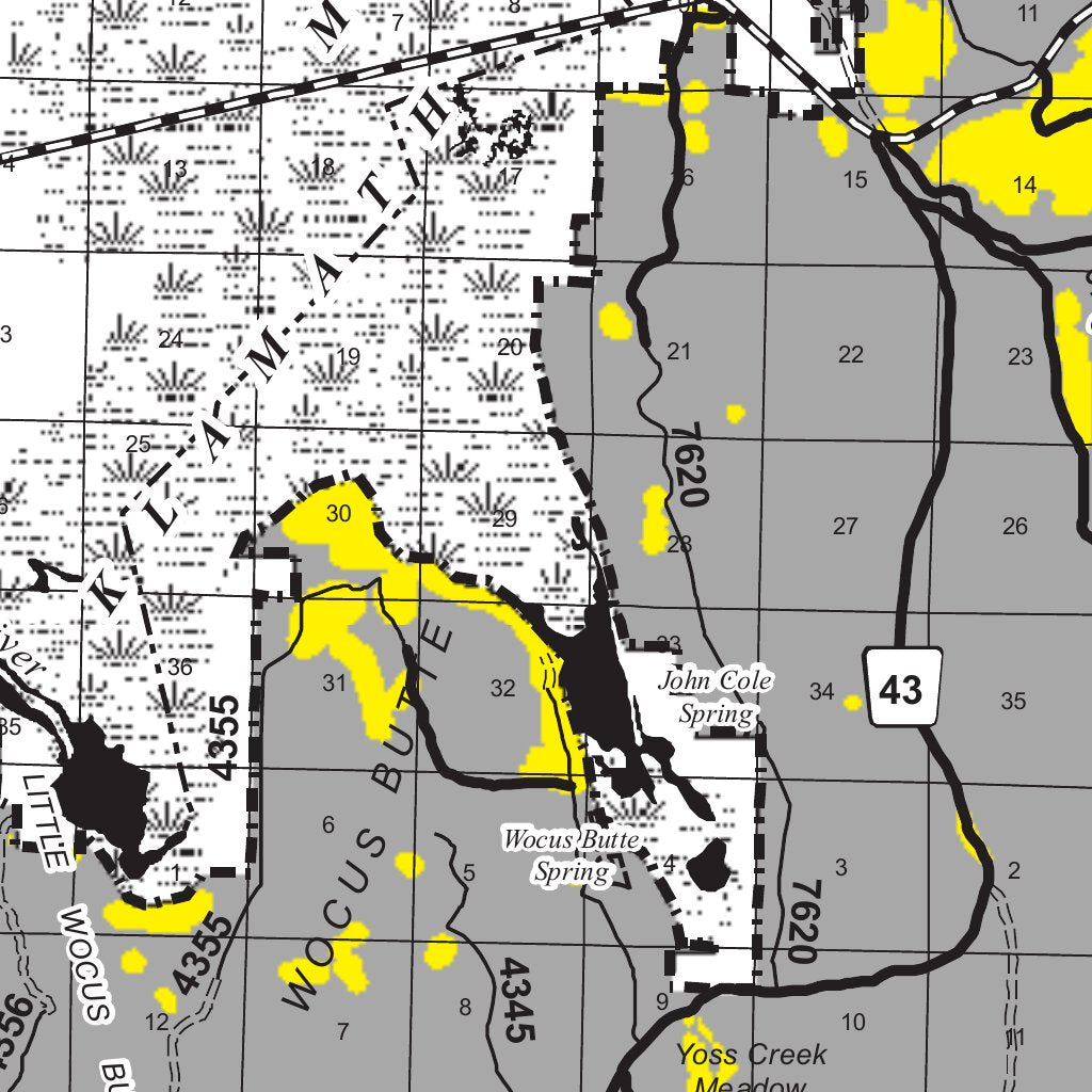 Winema NF - North Chemult RD and Chiloquin RD - Firewood Map by US ...
