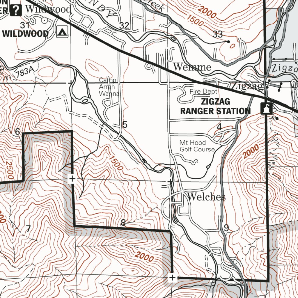 Zigzag Ranger District Map by US Forest Service Pacific Northwest ...
