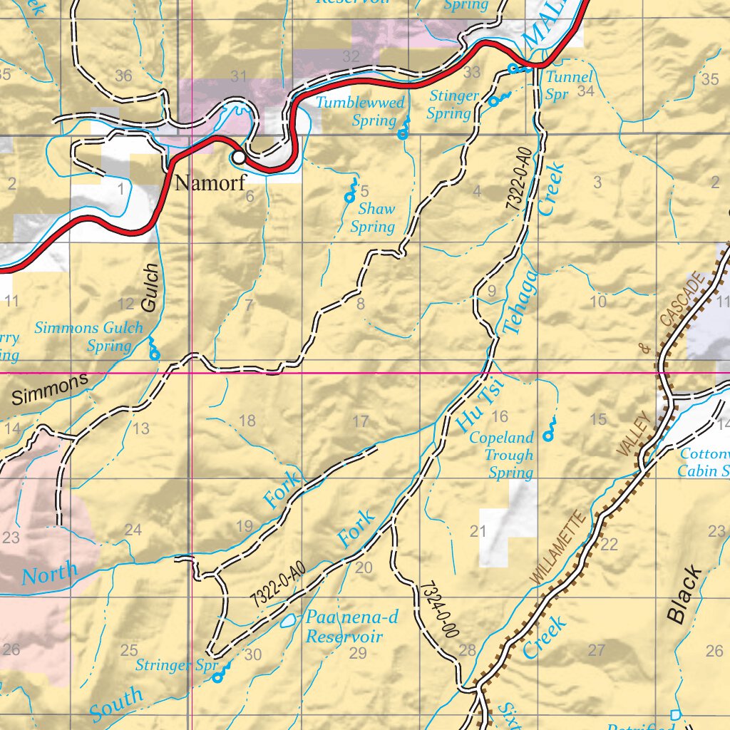 Malheur River Country Recreation Map South by US Forest Service R6 ...