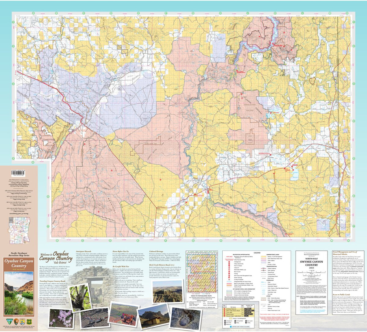 Owyhee Canyon Country Recreation Map North by US Forest Service R6 ...