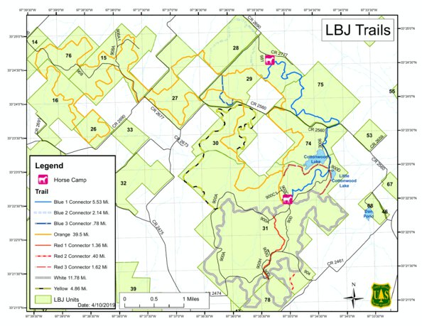 Lyndon B. Johnson Grassland Trails Map by US Forest Service R8 | Avenza ...