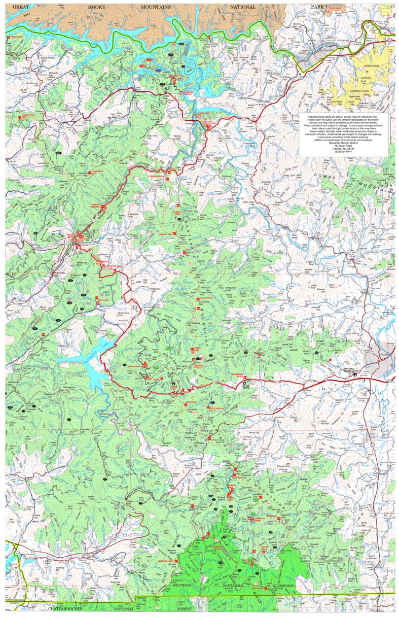 Nantahala National Forest (Nantahala Ranger District West) Map by US ...