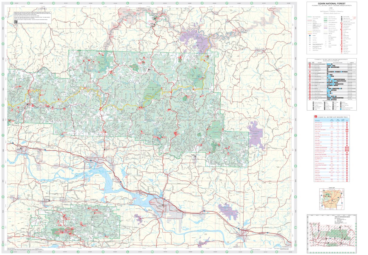 Ozark National Forest East - Pleasant Hill, Big Piney, and Mt. Magazine ...