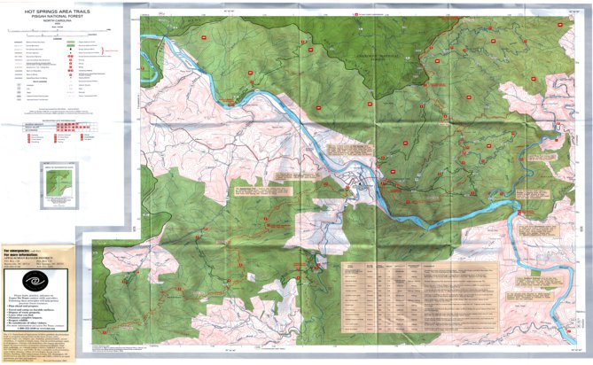 Pisgah National Forest Harmon Den Area Map by US Forest Service R8 ...