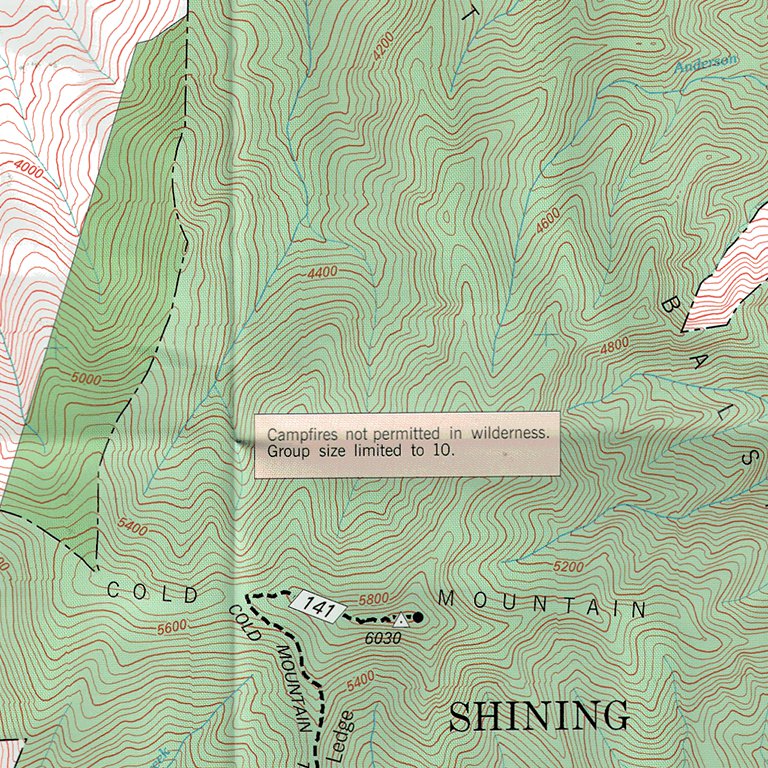 Shining Rock and Middle Prong Wilderness Areas Map by US Forest Service ...