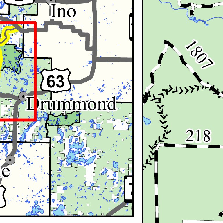 Chequamegon Nicolet National Forest Ramble On Bike Route Map by US ...