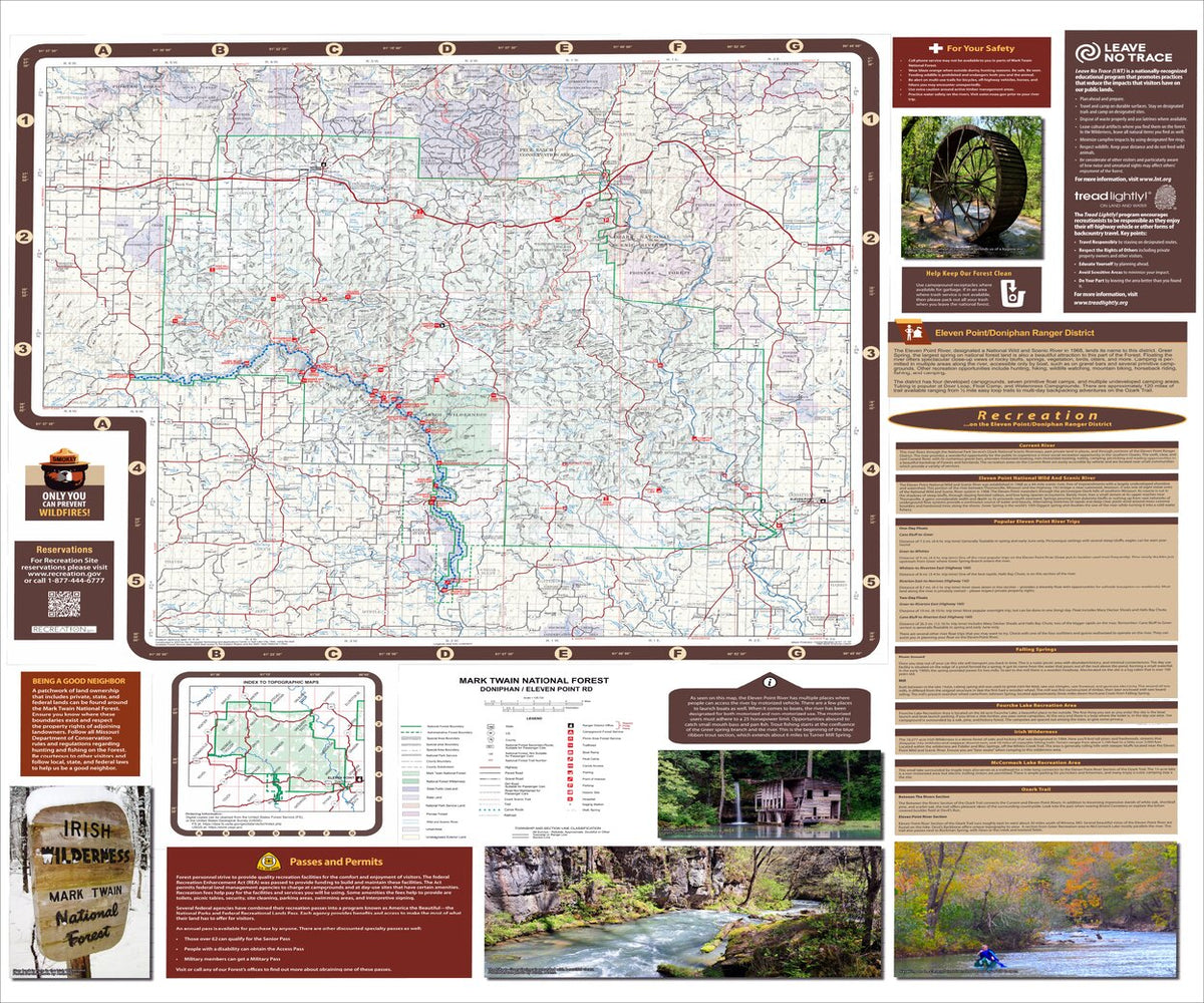 Mark Twain NF Forest Visitor Map - Eleven Point / Doniphan Ranger ...