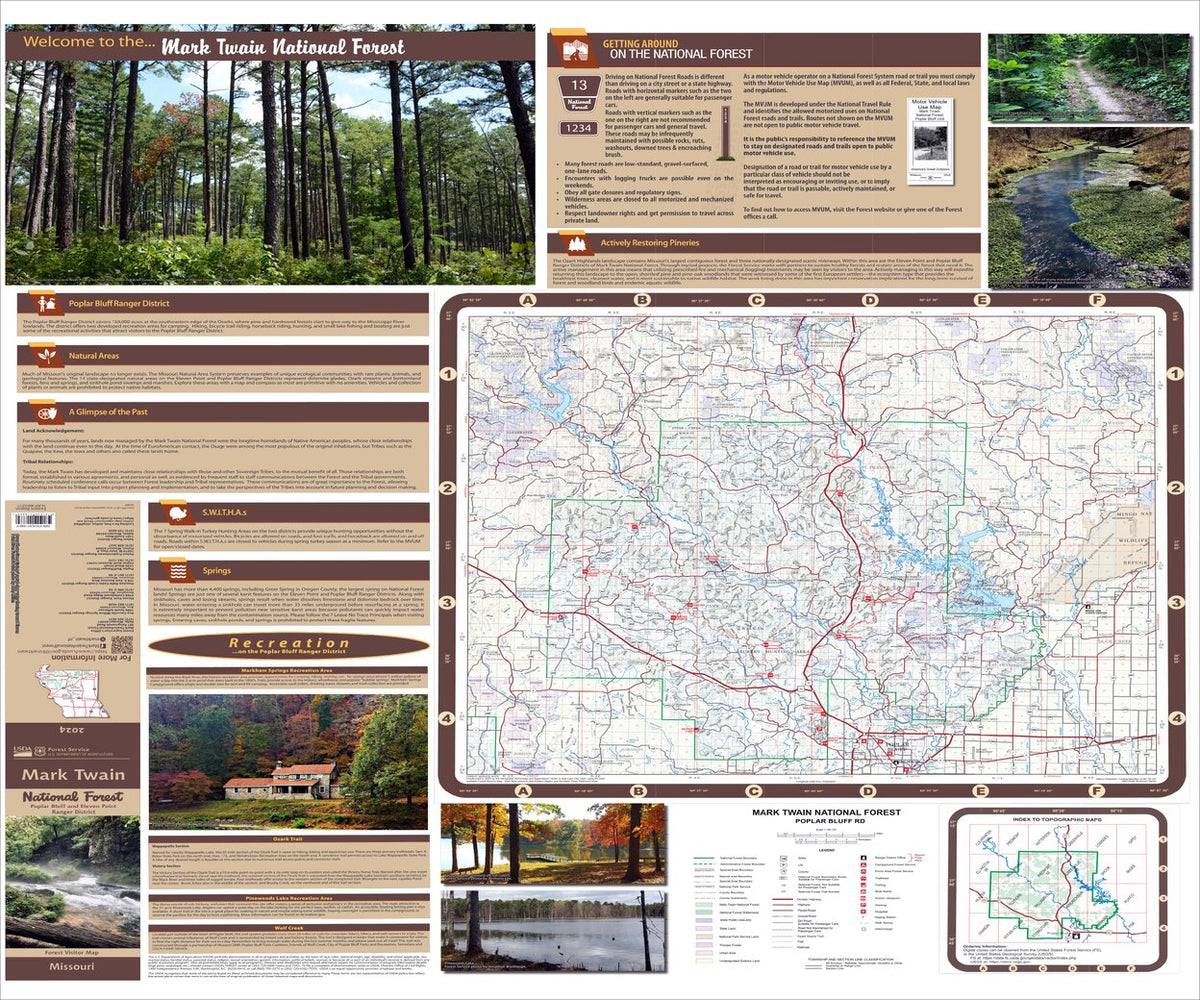 Mark Twain NF Forest Visitor Map - Poplar Bluff Ranger District by US ...