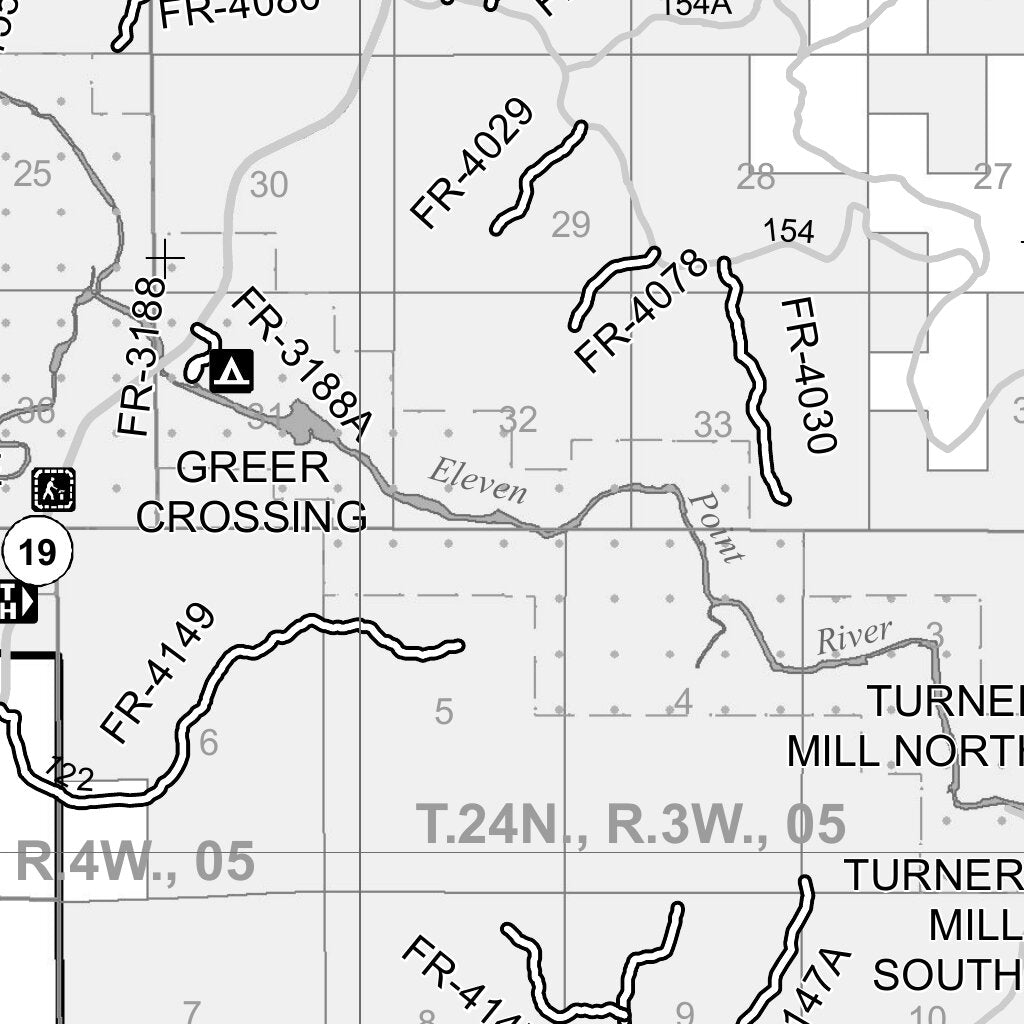 Mark Twain NF MVUM Eleven Point Map by US Forest Service R9 | Avenza Maps