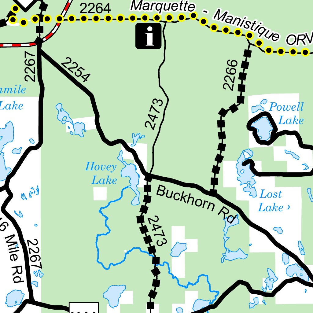 Hiawatha NF – West Zone – Designated Off-Road Vehicle (ORV) Trails and ...