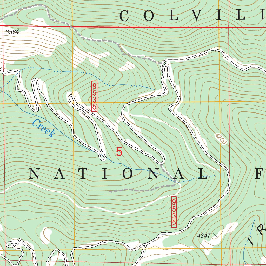 Addy Mountain, WA FSTopo Legacy Map by US Forest Service - Topo ...