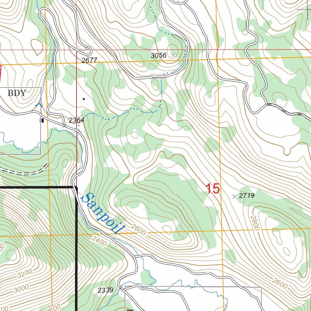 Aeneas, WA FSTopo Legacy Map by US Forest Service - Topo | Avenza Maps