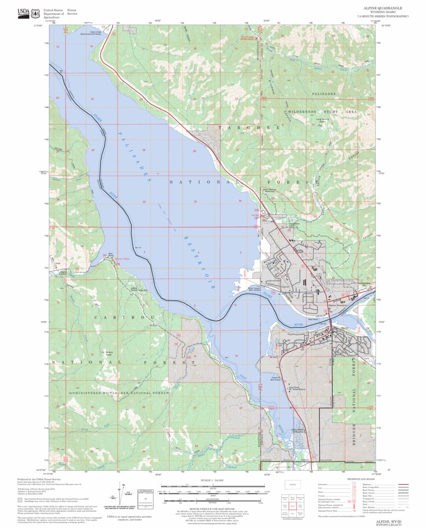 Alpine, WY - ID FSTopo Legacy Map by US Forest Service - Topo | Avenza Maps