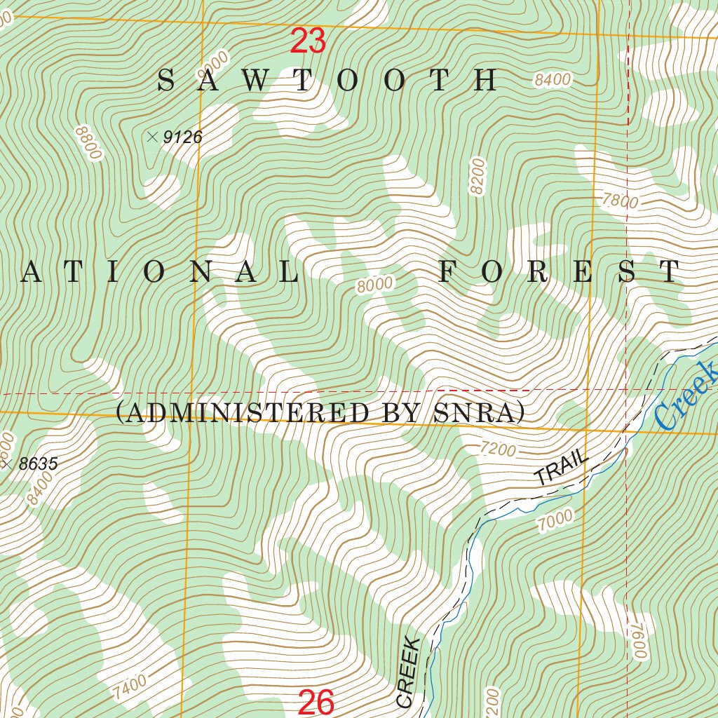 Amber Lakes, ID FSTopo Legacy Map by US Forest Service - Topo | Avenza Maps