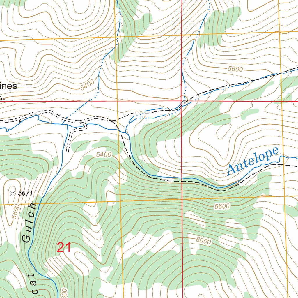 Antelope Creek, MT FSTopo Legacy Map by US Forest Service - Topo ...