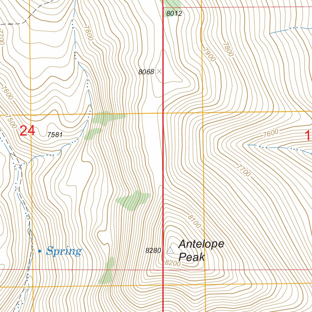 Antelope Peak, MT FSTopo Legacy Map by US Forest Service - Topo ...