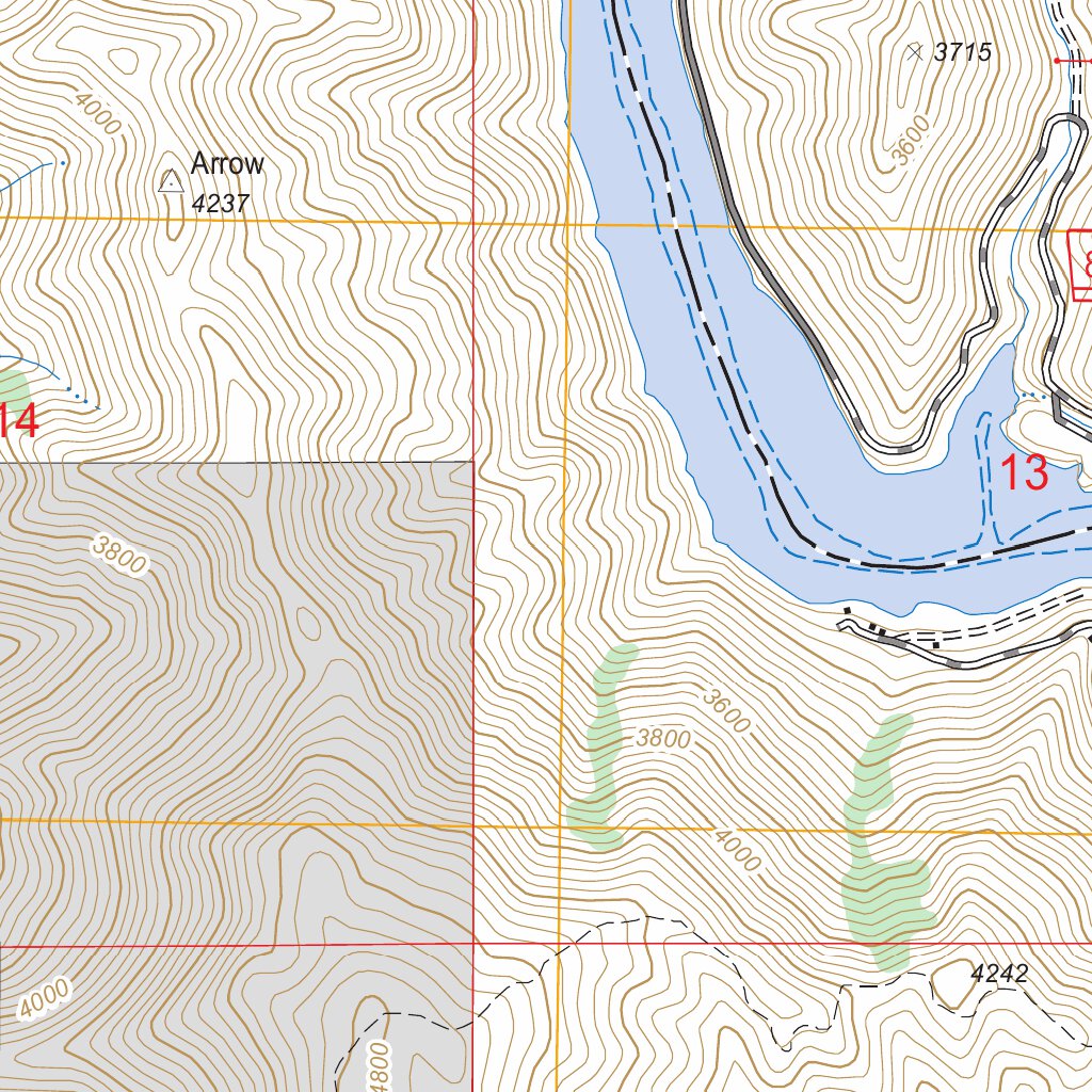 Arrowrock Dam, ID FSTopo Legacy Map by US Forest Service - Topo ...