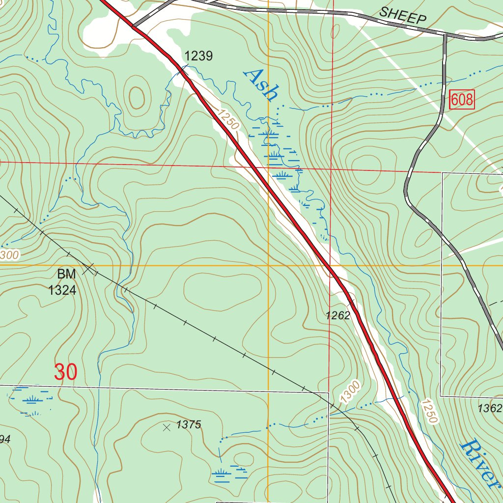 Ash River SW, MN FSTopo Legacy Map by US Forest Service - Topo | Avenza ...