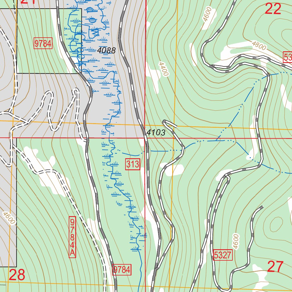 Ashley Mountain, MT FSTopo Legacy Map by US Forest Service - Topo ...