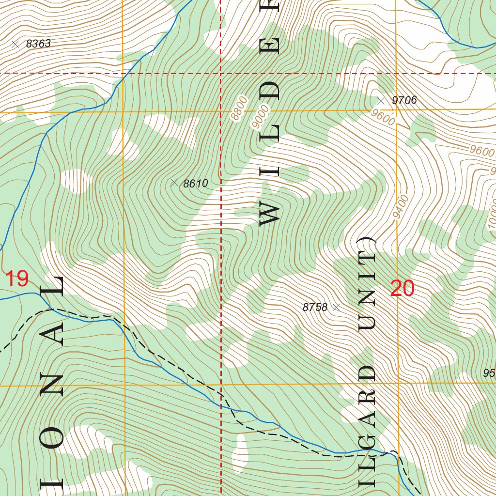 Bad Luck Creek, MT FSTopo Legacy Map by US Forest Service - Topo ...