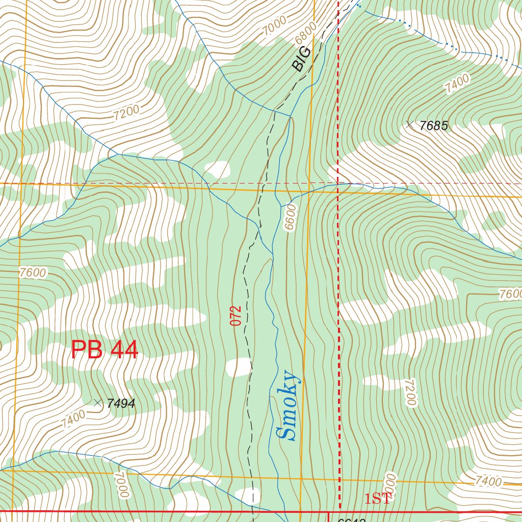 Baker Peak, ID FSTopo Legacy Map by US Forest Service - Topo | Avenza Maps