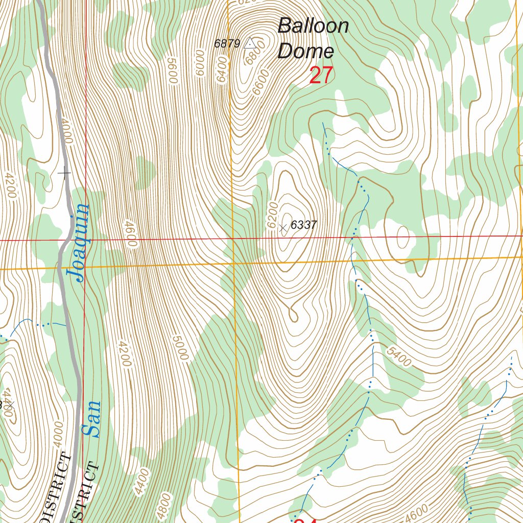Balloon Dome, CA FSTopo Legacy Map by US Forest Service - Topo | Avenza ...