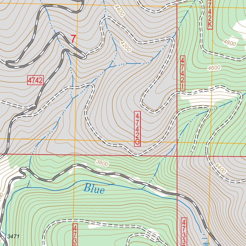 Banfield Mountain, MT FSTopo Legacy Map by US Forest Service - Topo ...