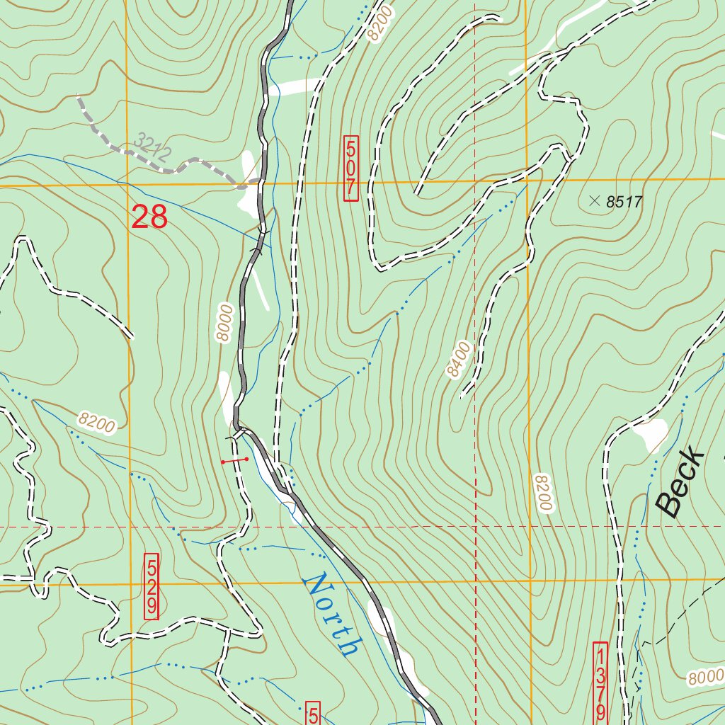 Barker Reservoir, UT FSTopo Legacy Map by US Forest Service - Topo ...