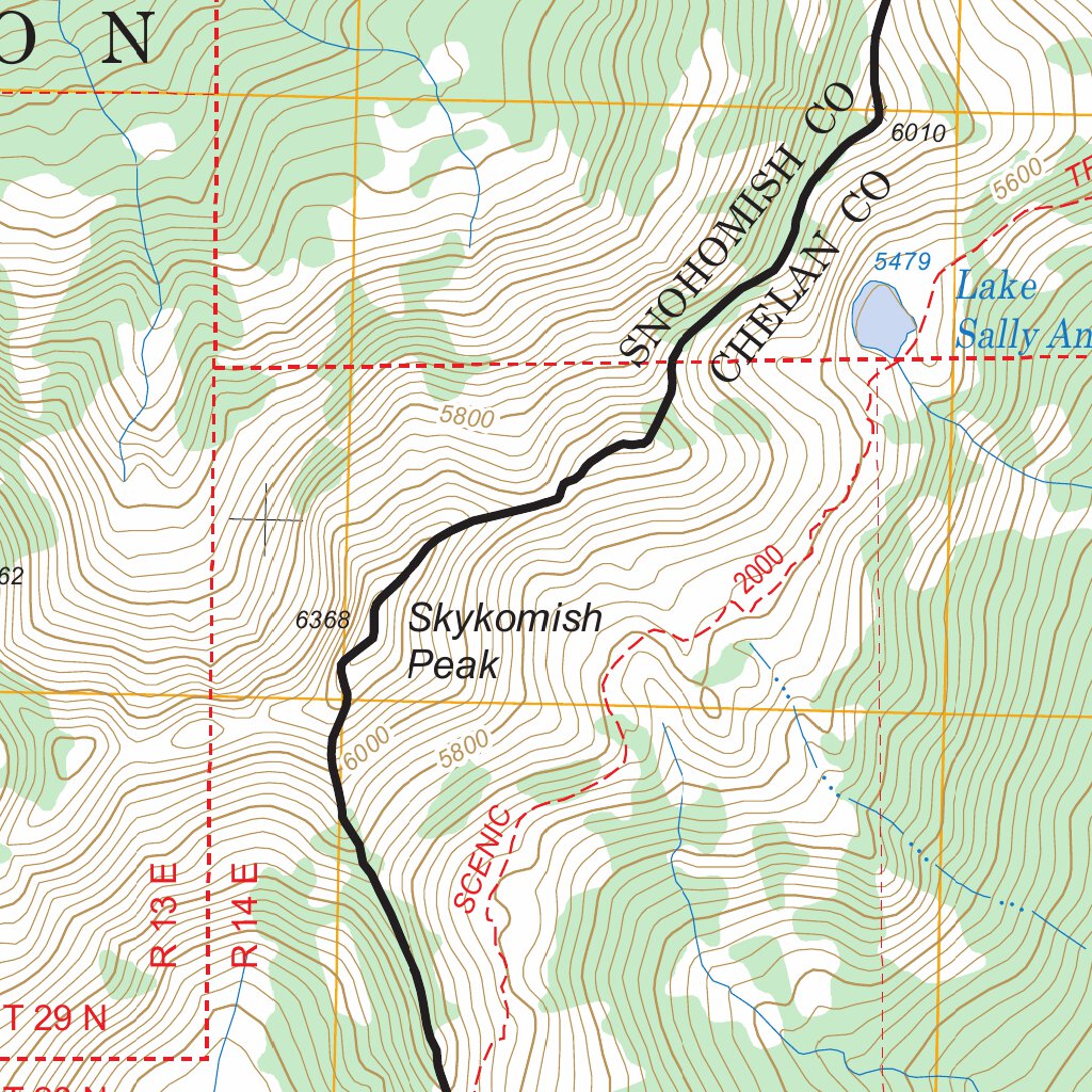 Benchmark Mountain, WA FSTopo Legacy Map by US Forest Service - Topo ...