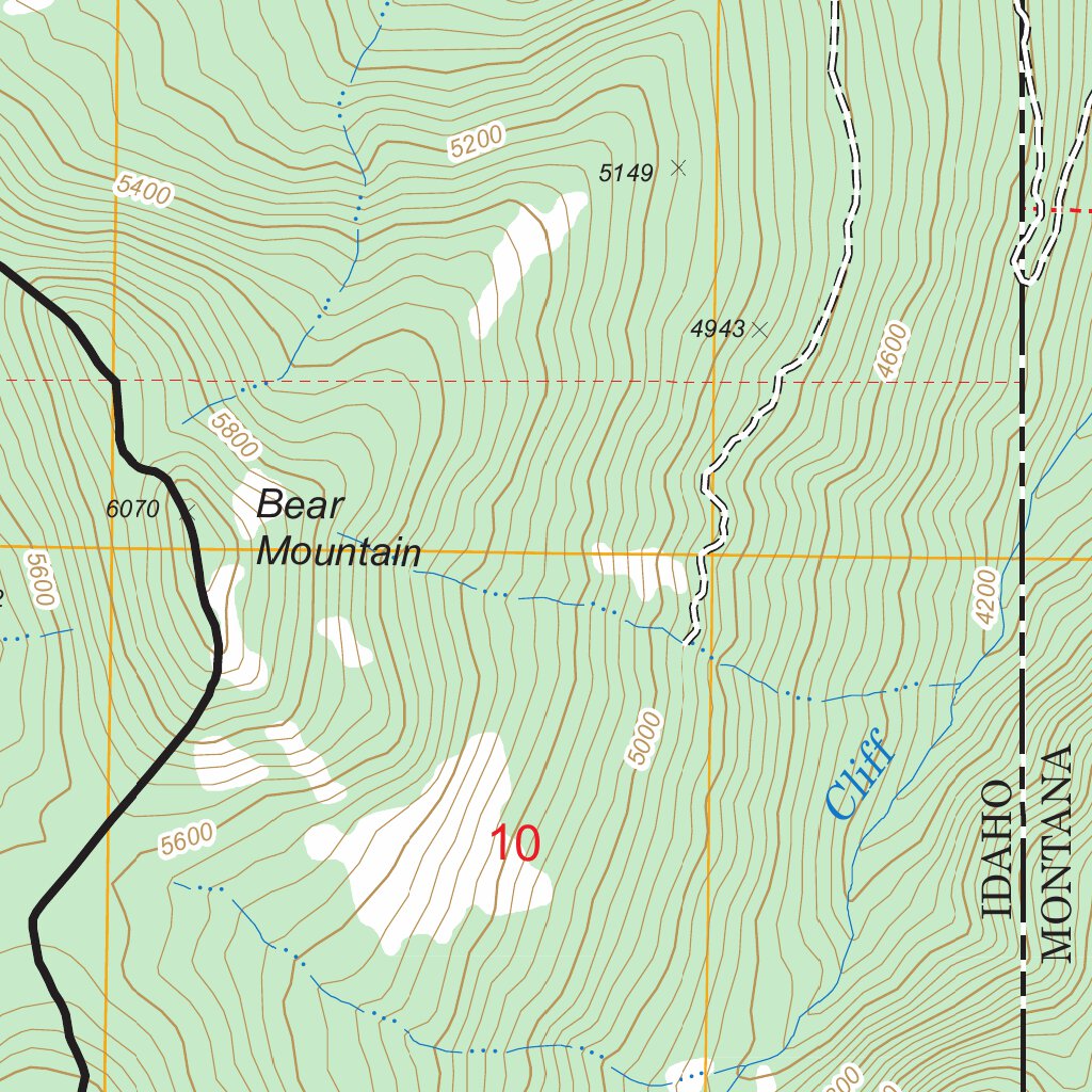 Benning Mountain, ID - MT FSTopo Legacy Map by US Forest Service - Topo ...