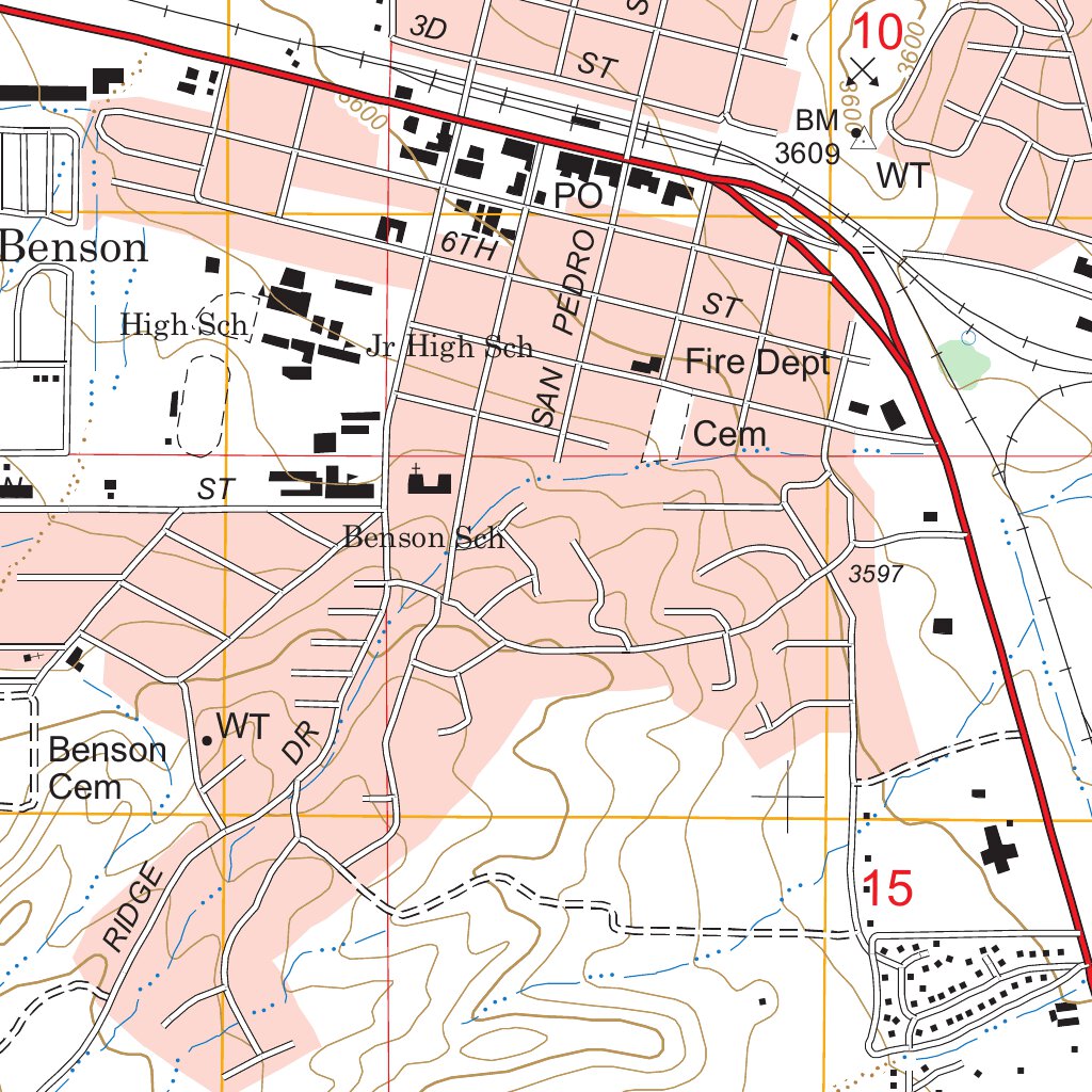 Benson, AZ FSTopo Legacy Map by US Forest Service - Topo | Avenza Maps