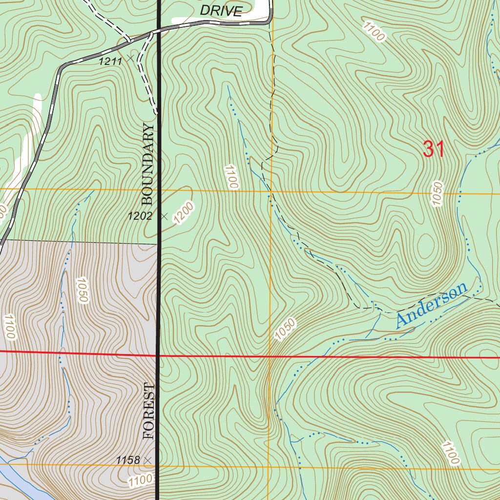 Beulah, MO FSTopo Legacy Map by US Forest Service - Topo | Avenza Maps
