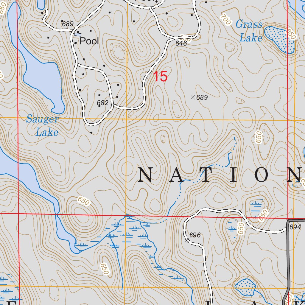 Big Blue Lake, MI FSTopo Legacy Map by US Forest Service - Topo ...
