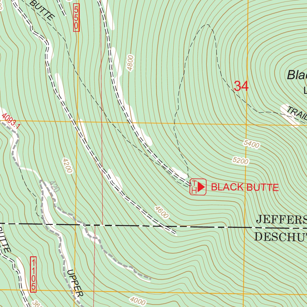 Black Butte, OR FSTopo Legacy Map by US Forest Service - Topo | Avenza Maps