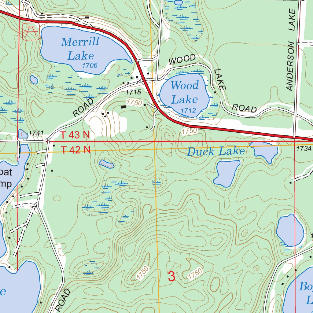 Black Oak Lake, WI - MI FSTopo Legacy Map by US Forest Service - Topo ...