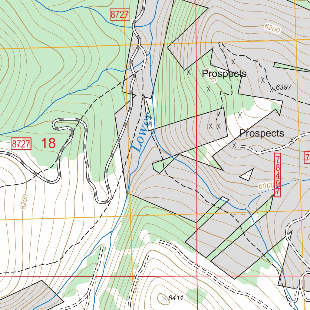 Black Pine Ridge, MT FSTopo Legacy Map by US Forest Service - Topo ...