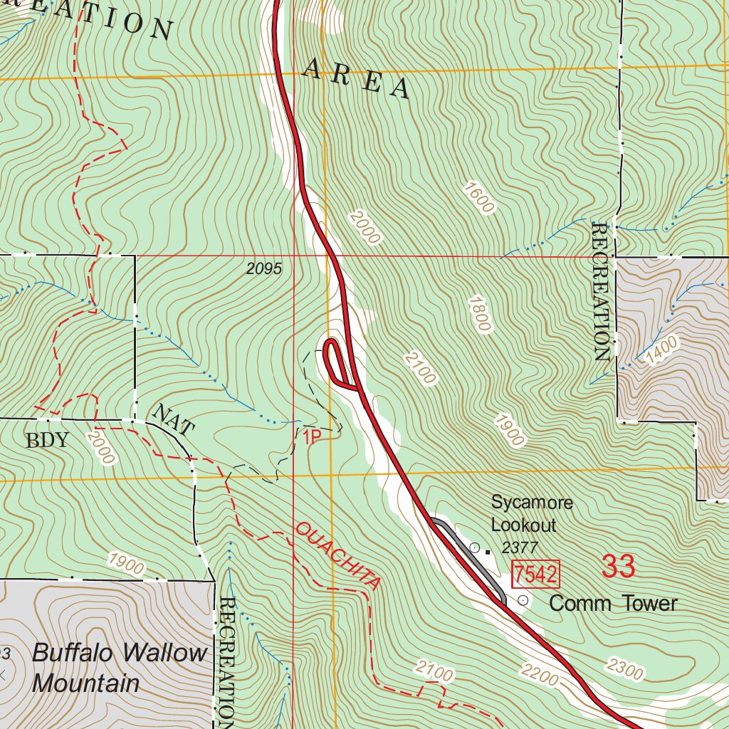 Blackjack Ridge, OK FSTopo Legacy Map by US Forest Service - Topo ...