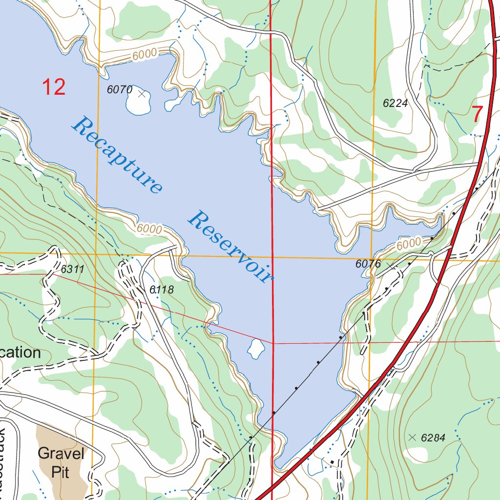Blanding North, UT FSTopo Legacy Map by US Forest Service - Topo ...