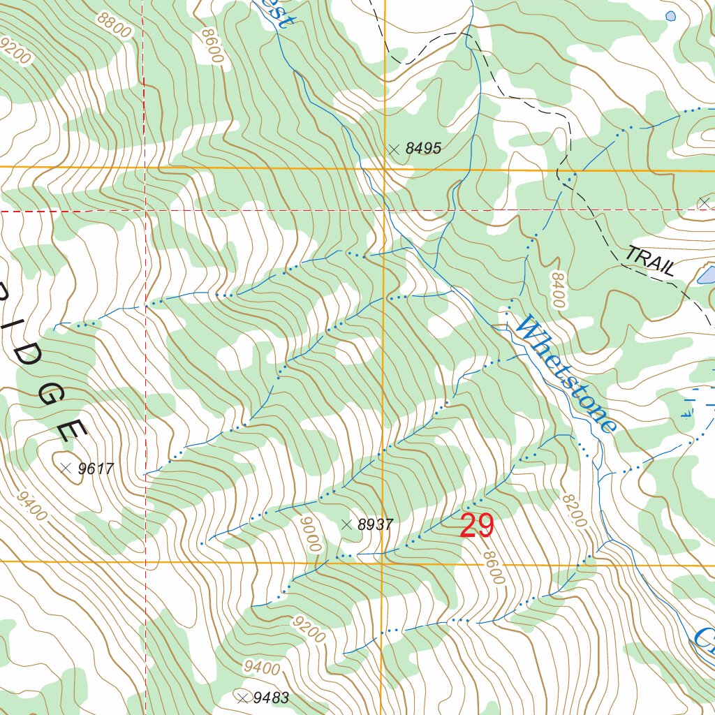 Bobcat Ridge, WY FSTopo Legacy Map by US Forest Service - Topo | Avenza ...